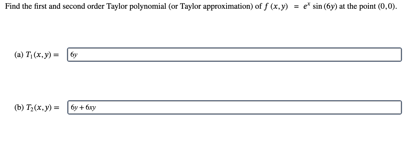 Solved Find the first and second order Taylor polynomial (or | Chegg.com