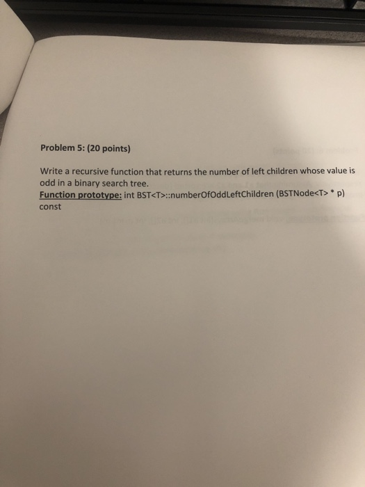 Solved Problem 5 20 Points Write A Recursive Function 8855
