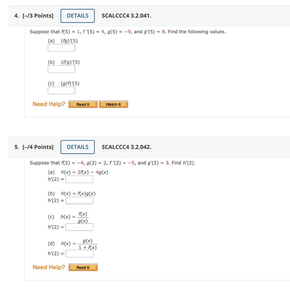 Solved 4. (-73 Points] DETAILS SCALCCC4 3.2.041. Suppose | Chegg.com