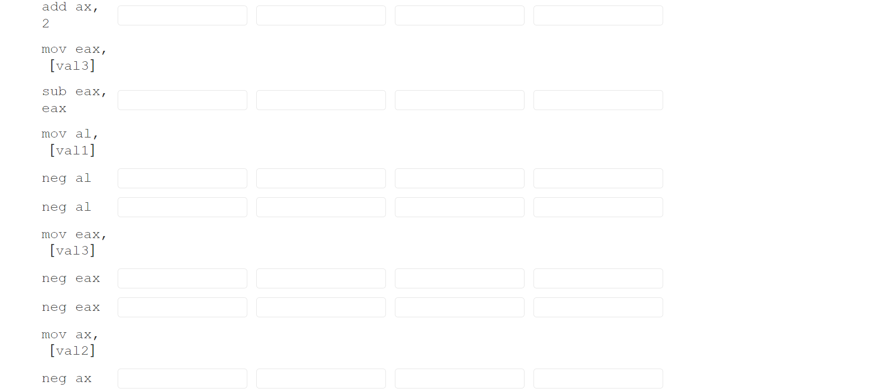 Solved Use the following variable definitions to complete | Chegg.com
