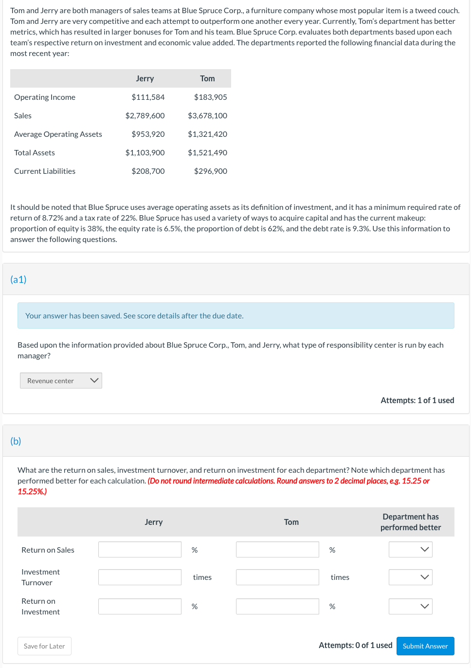 Solved Tom and Jerry are both managers of sales teams at | Chegg.com