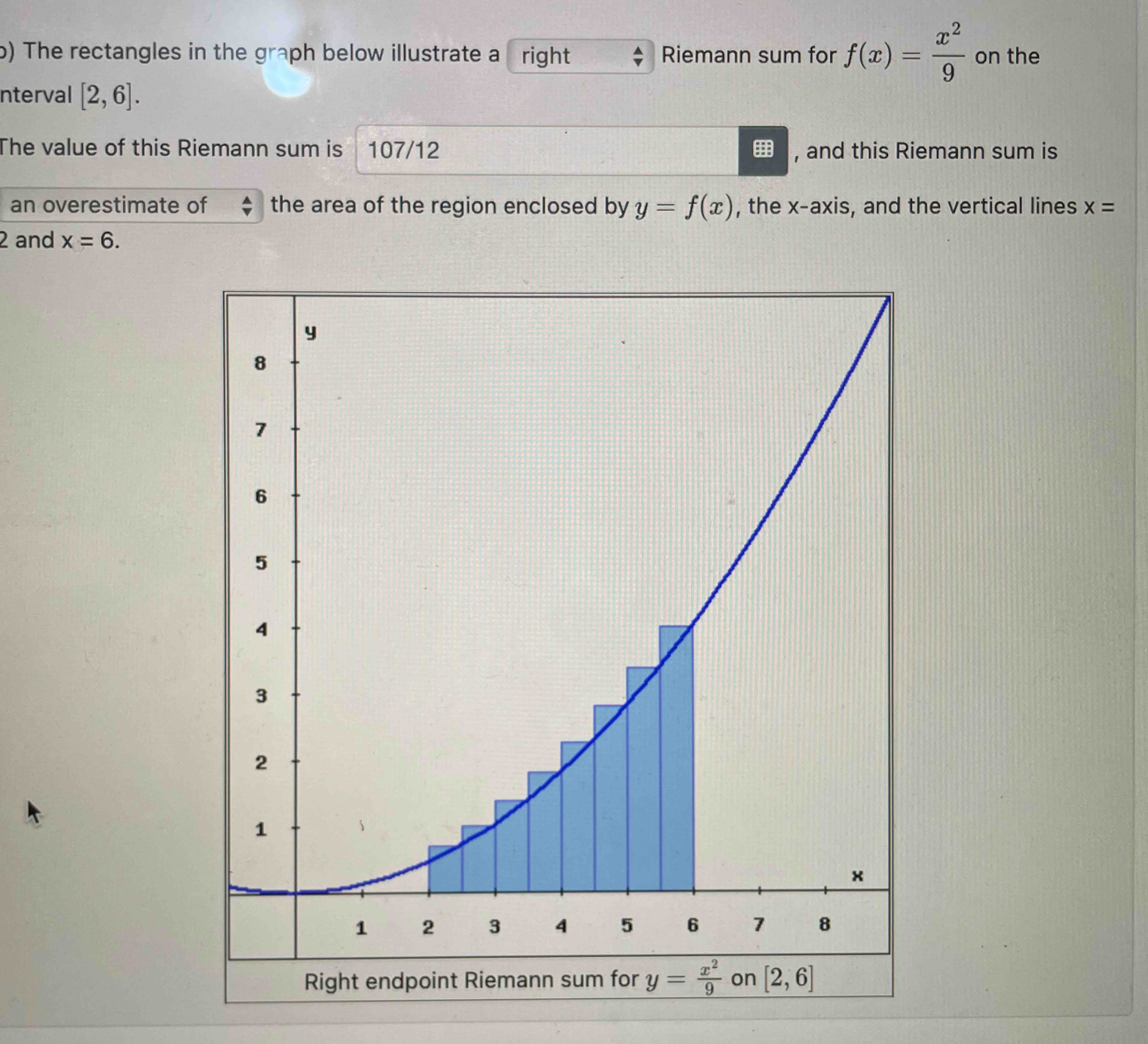Solved The rectangles in the graph below illustrate aRiemann | Chegg.com