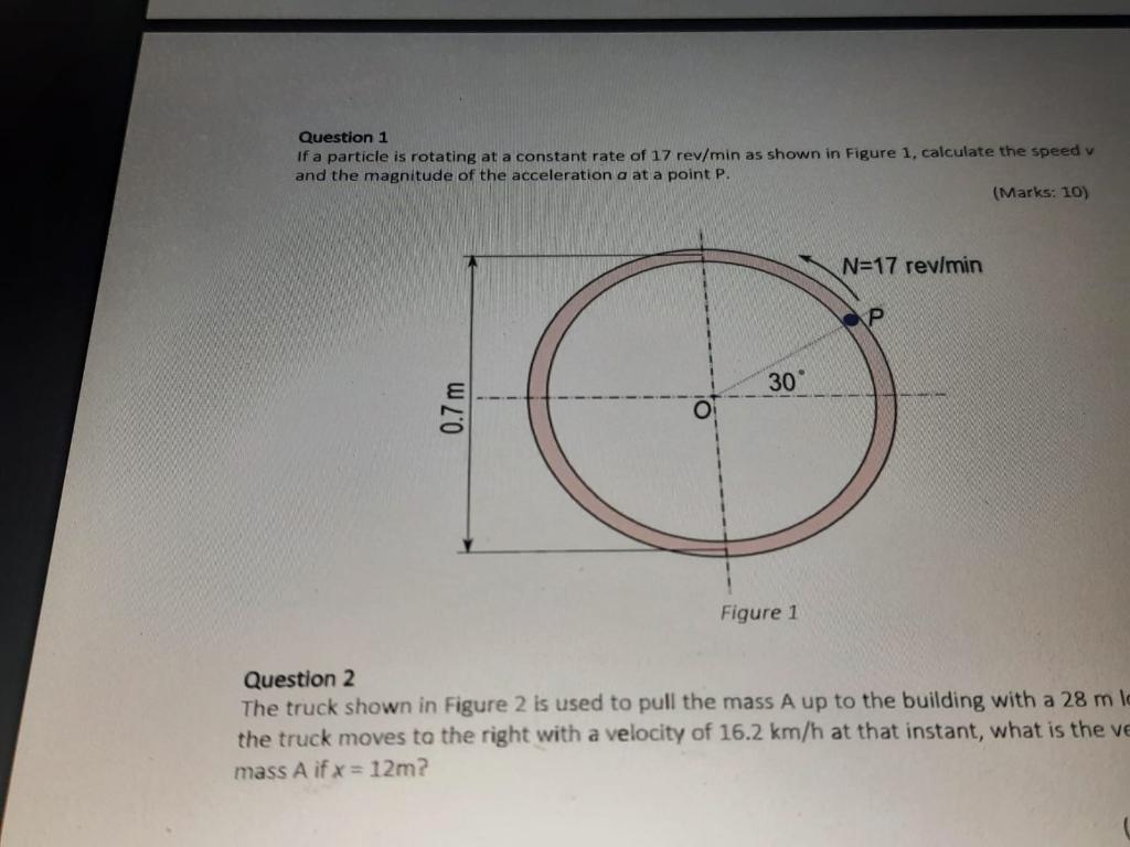 Solved Question 1 If a particle is rotating at a constant | Chegg.com