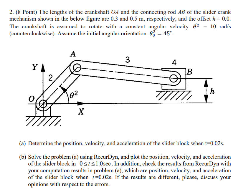 Solved plot the angular velocity of bar BD and the velocity | Chegg.com