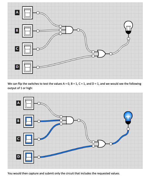 Solved Use the circuit logic tool of your choice to build a | Chegg.com