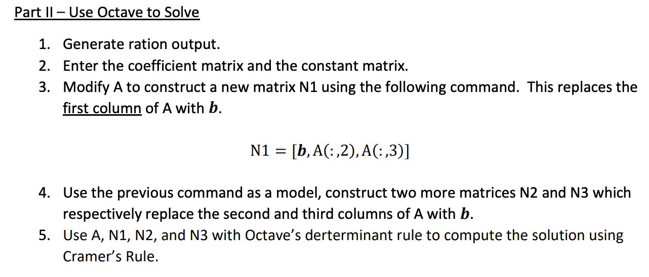 Solved Given: The following Ax=b has a unique solution. | Chegg.com