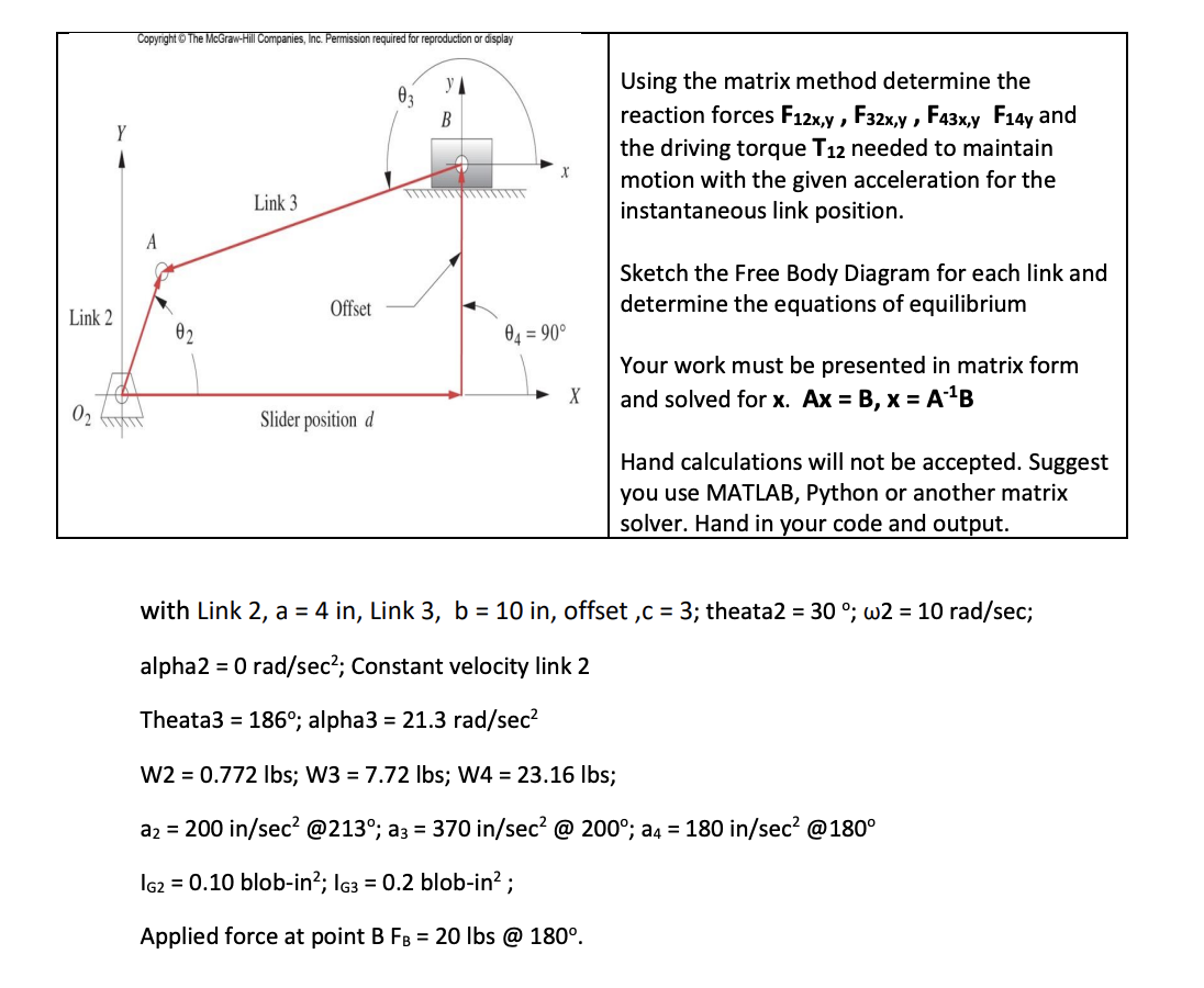 Using the matrix method determine the reaction forces | Chegg.com
