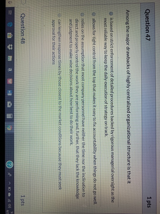 Solved Question 47 1 pts Among the major drawbacks of highly | Chegg.com