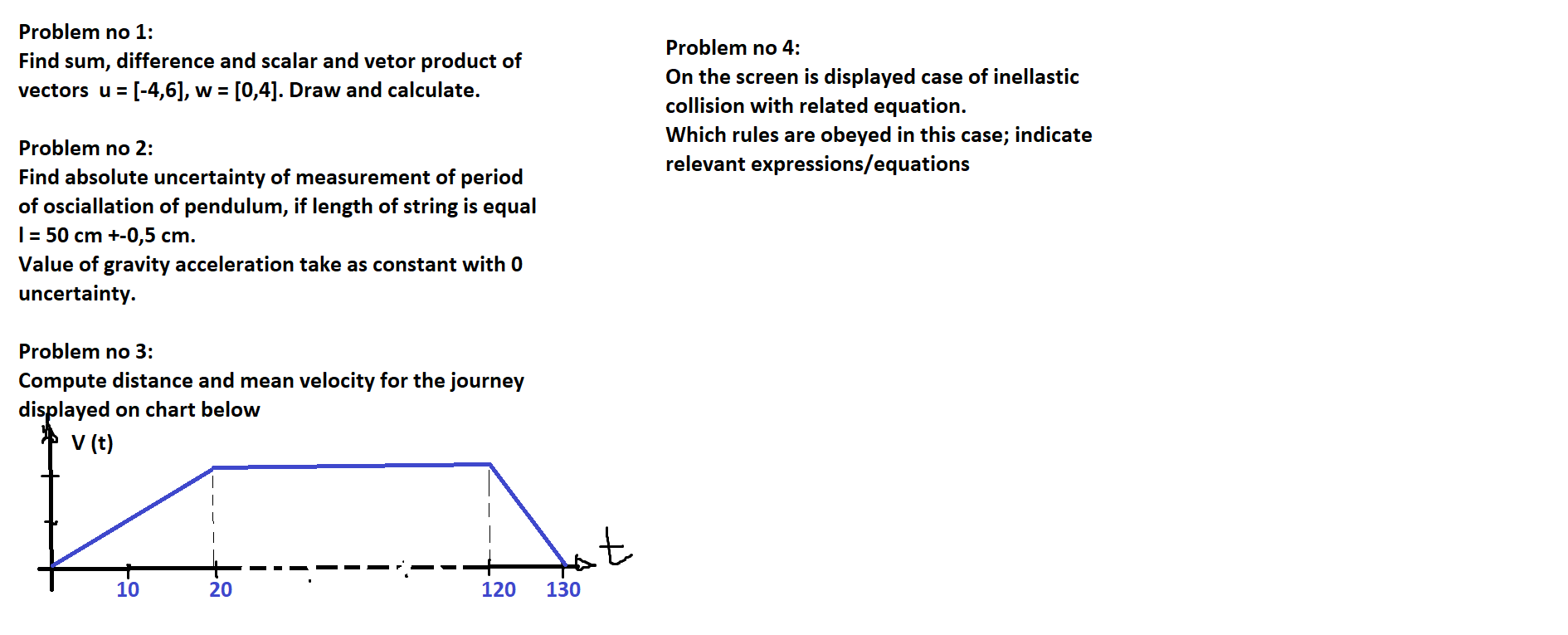 Solved Problem no 1: Find sum, difference and scalar and | Chegg.com
