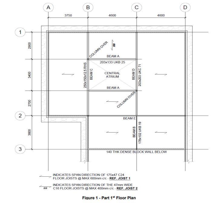 Solved Fiqure 1 Part 1st Floor Planfloor Joists Ref