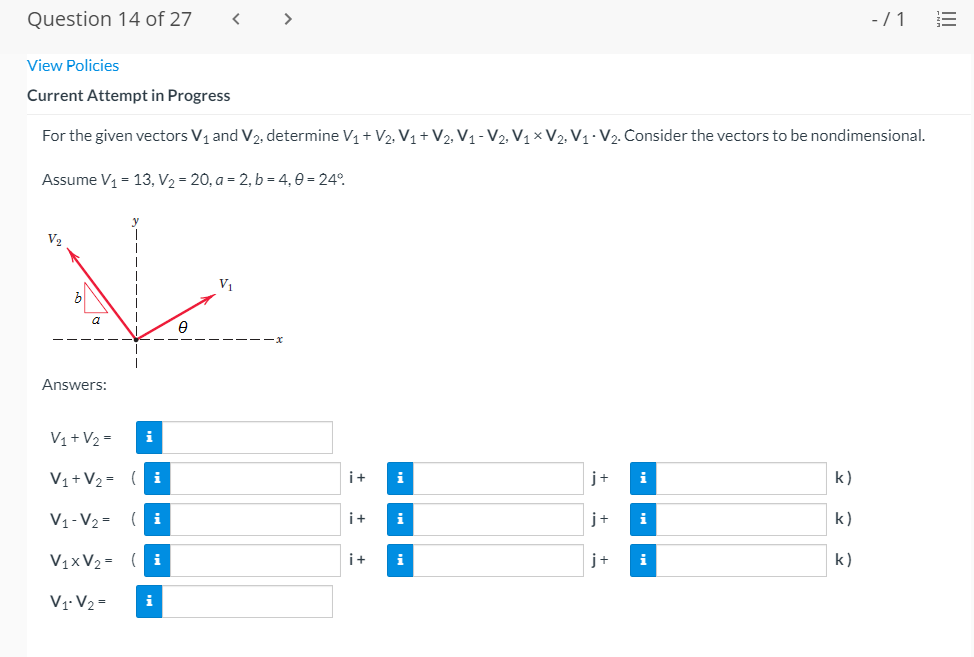 Solved Question 14 of 27 - / 1 View Policies Current Attempt | Chegg.com