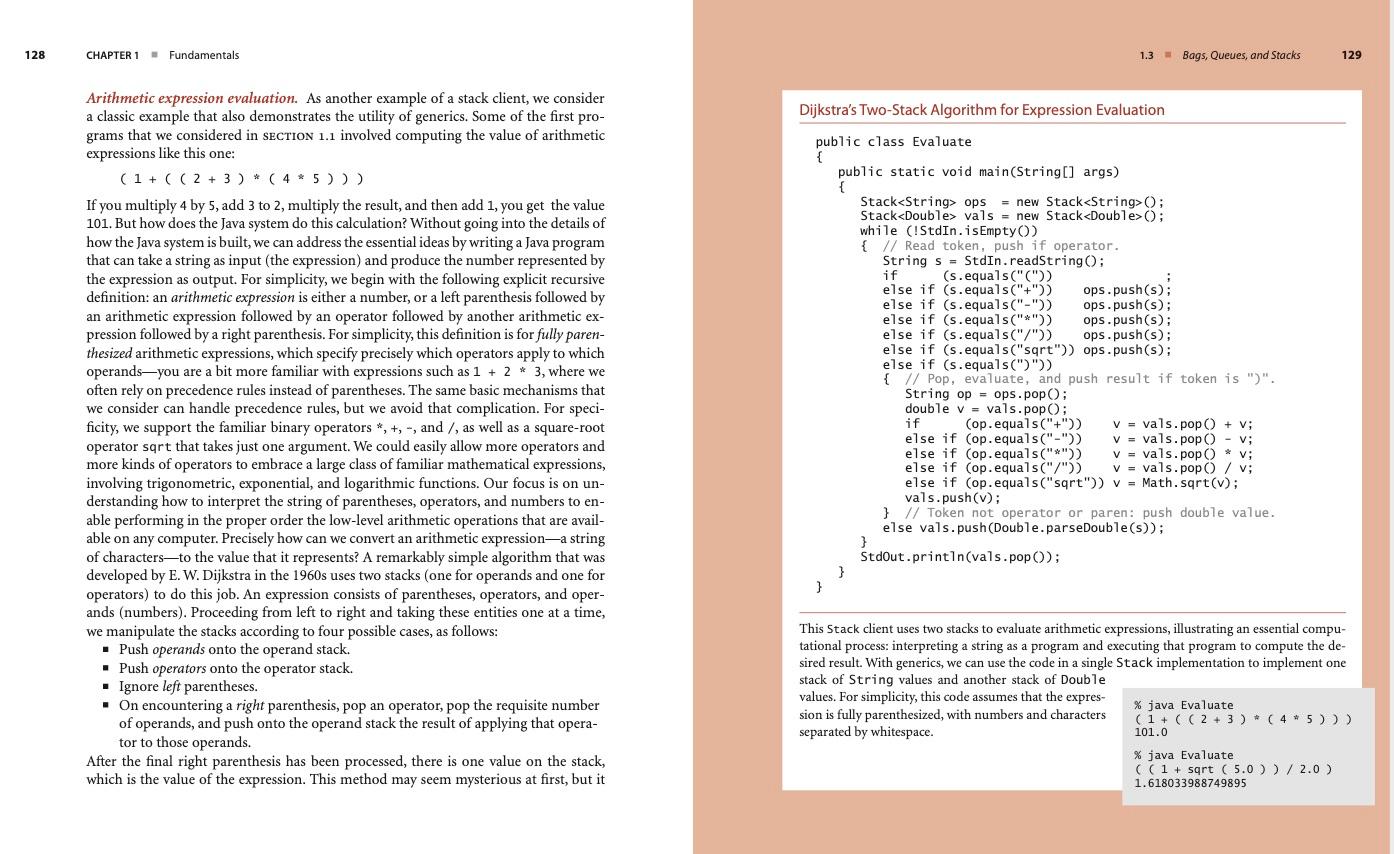 Solved 128 Chapter 1 Fundamentals 1 3 Bags Queues And