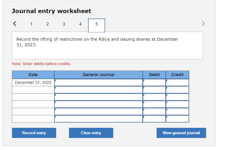 Solved Exercise 19-2 (Algo) Restricted stock units (L019-1] | Chegg.com