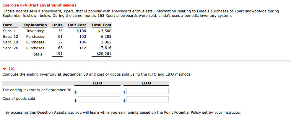 Solved Exercise 6-4 (Part Level Submission) Linda’s | Chegg.com