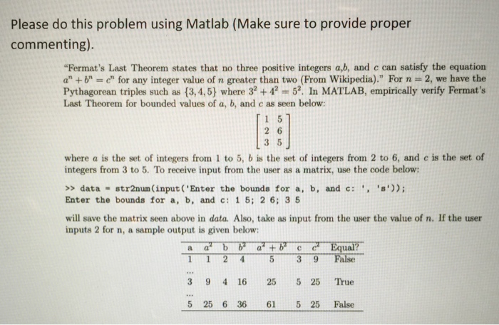 Solved "Fermat's Last Theorem states that no three positive | Chegg.com