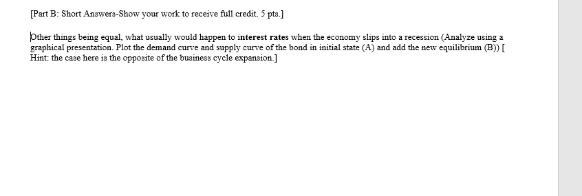 Solved [Part B: Short Answers-Show your work to receive full | Chegg.com