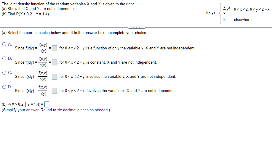 Solved The joint density function of the random variables X | Chegg.com