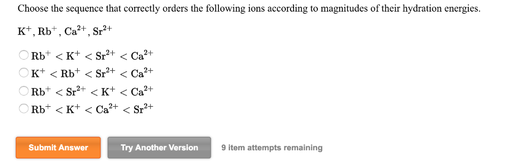 Solved Choose the sequence that correctly orders the | Chegg.com