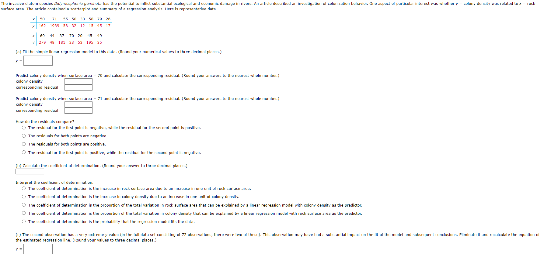 Solved The invasive diatom species Didymosphenia geminata | Chegg.com