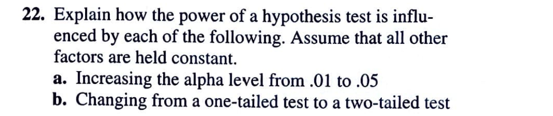 Solved 2. Explain how the power of a hypothesis test is | Chegg.com