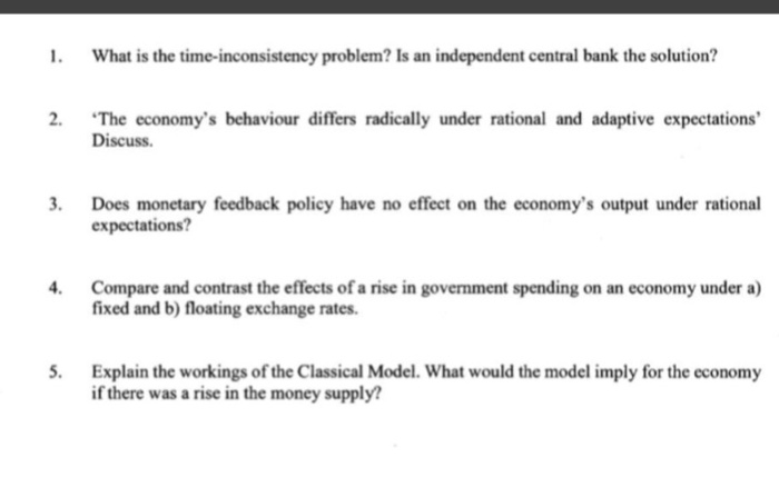 Solved What is the time-inconsistency problem? Is an | Chegg.com