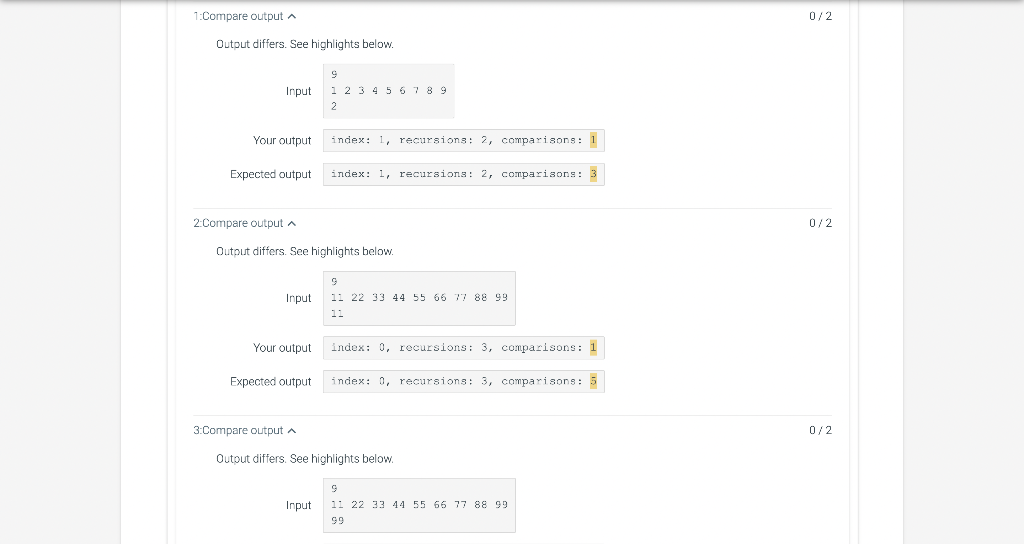 Solved I used the code from the suggestion and it failed the | Chegg.com