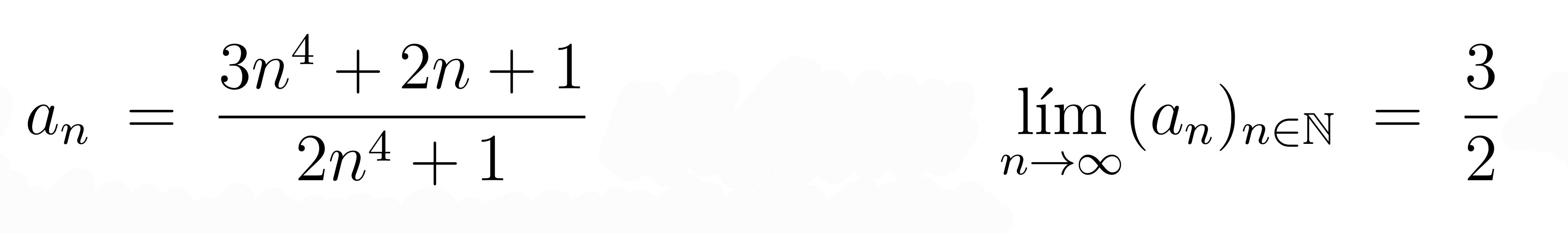 Solved Given the sequence an = (3n4+2n+1)/(2n4+1) it is | Chegg.com