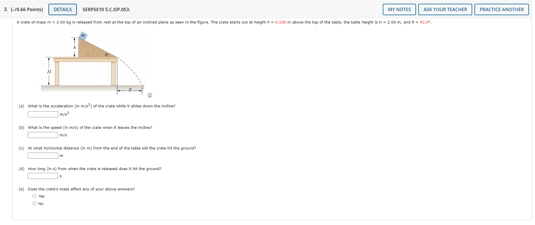 Solved (a) What is the acceleration (in m/s2 ) of the crate | Chegg.com