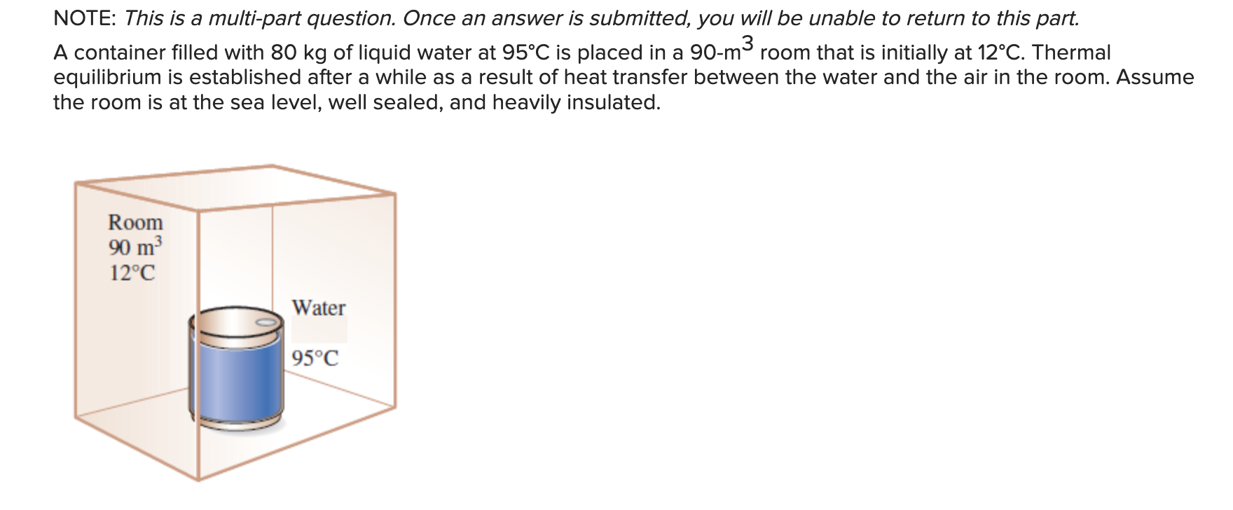 Solved A) Determine the final equilibrium temperature. Use | Chegg.com