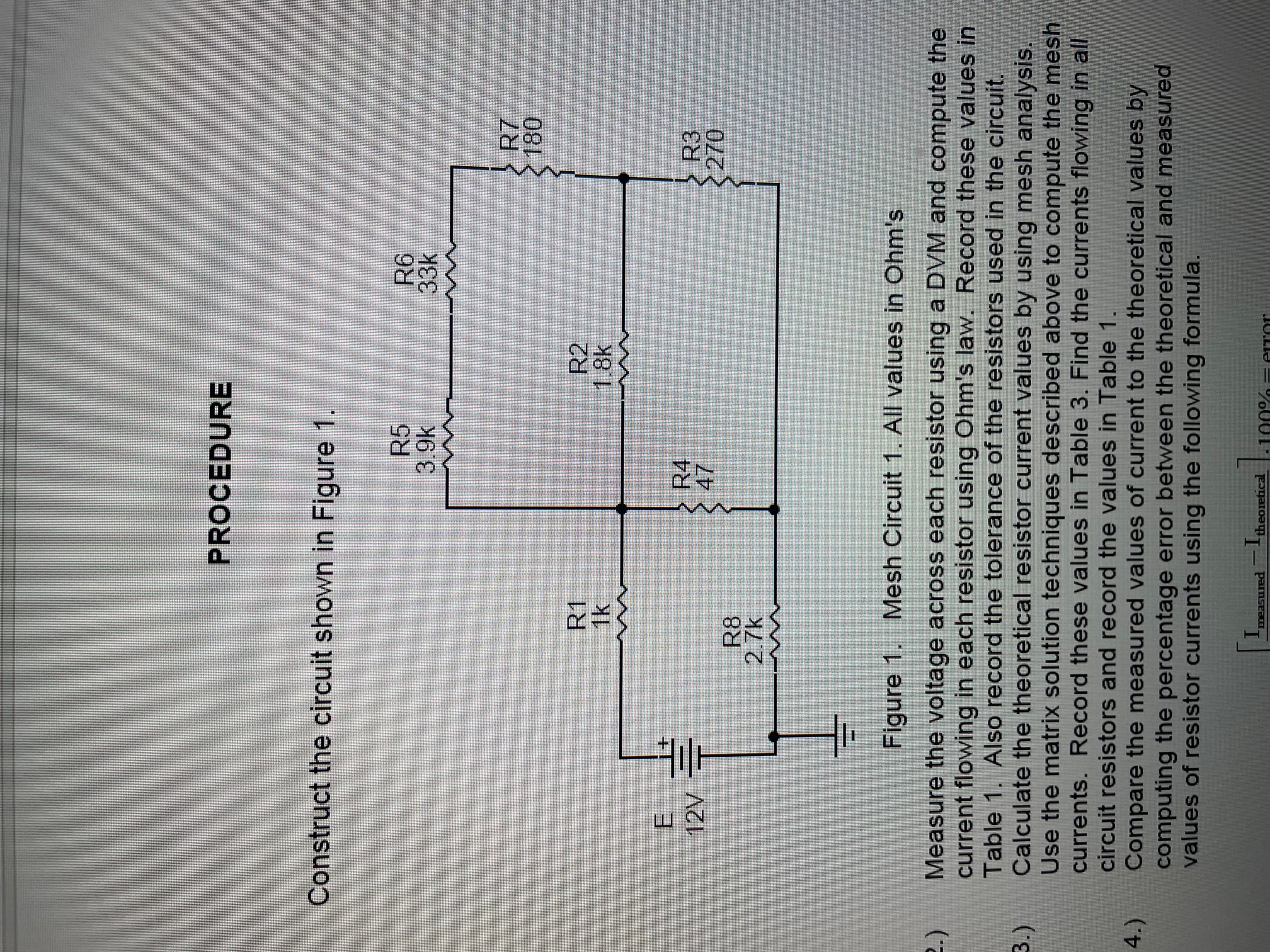 Solved For Figure 1 Circuit Please Show How To Do Mesh Chegg