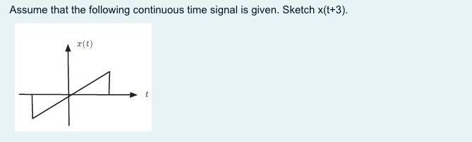 Solved by an EXPERT Assume that the following continuous time signal is | Chegg.com