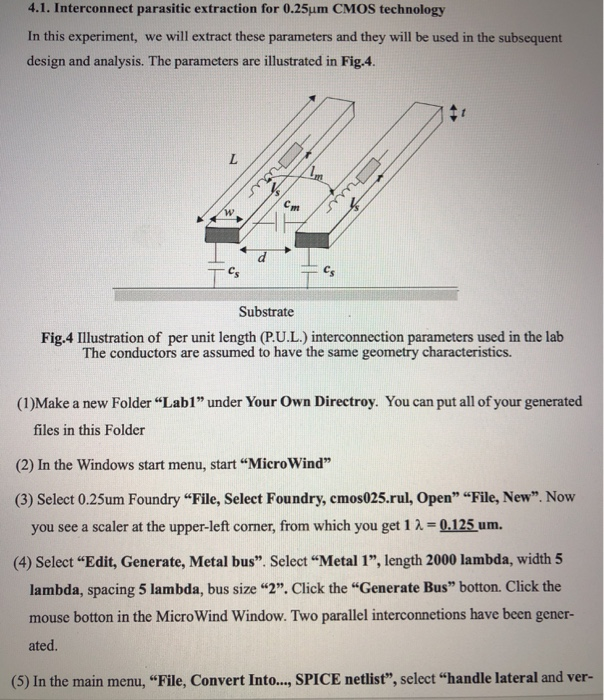 (7) Using Microwind, perform the Interconnect | Chegg.com