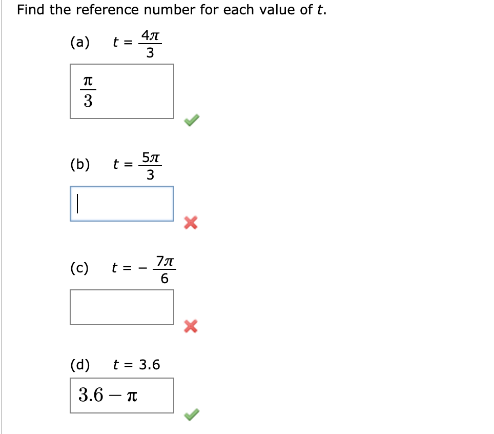 Solved Find the reference number for each value of t. 47 (a) | Chegg.com