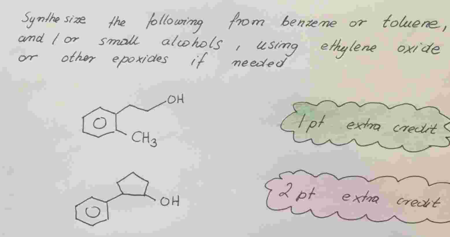 Solved Synthesize the following from benzene or toluene, | Chegg.com