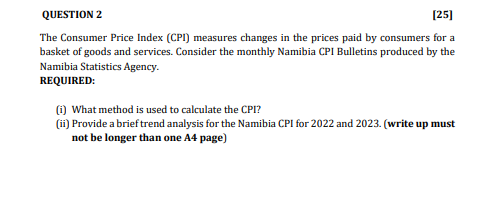 QUESTION 2 The Consumer Price Index (CPI) measures | Chegg.com