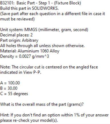 Solved B32101: Basic Part - Step 1 - (Fixture Block) Build | Chegg.com