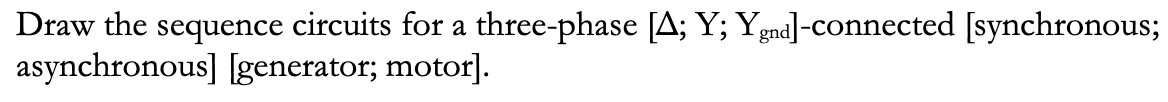 Solved Draw the sequence circuits for a three-phase [\Delta | Chegg.com