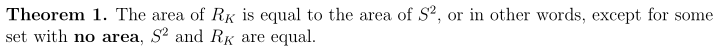 Theorem 1 . The area of RK is equal to the area of | Chegg.com
