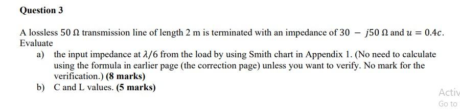 Solved The Complete Smith Chart Black Magic Design 20 2011 | Chegg.com