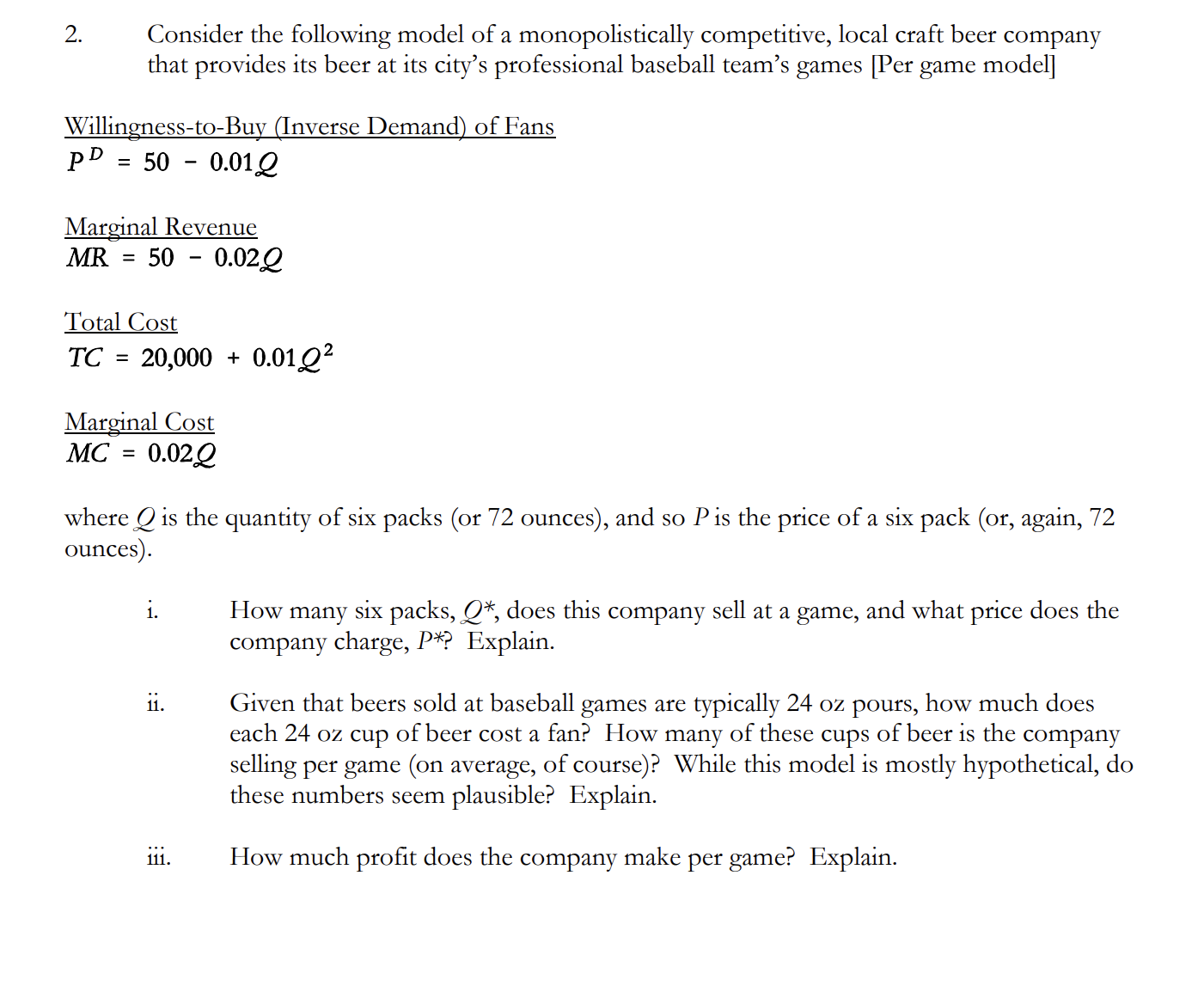 Solved Consider the following model of a monopolistically | Chegg.com