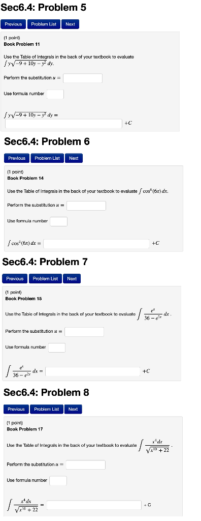 Solved Sec6.4: Problem 5 Previous Problern List | Next (1 | Chegg.com