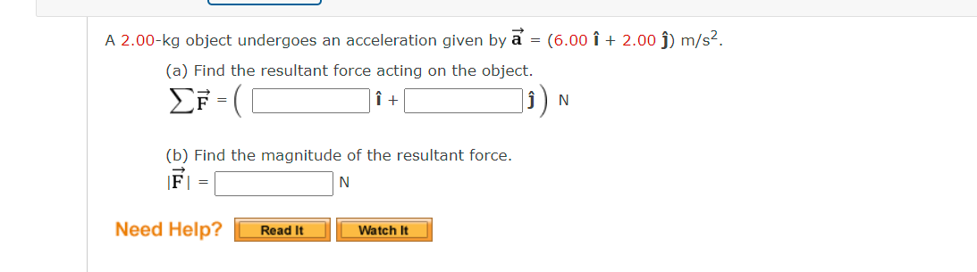 Solved A 2 00 Kg Object Undergoes An Acceleration Given By A