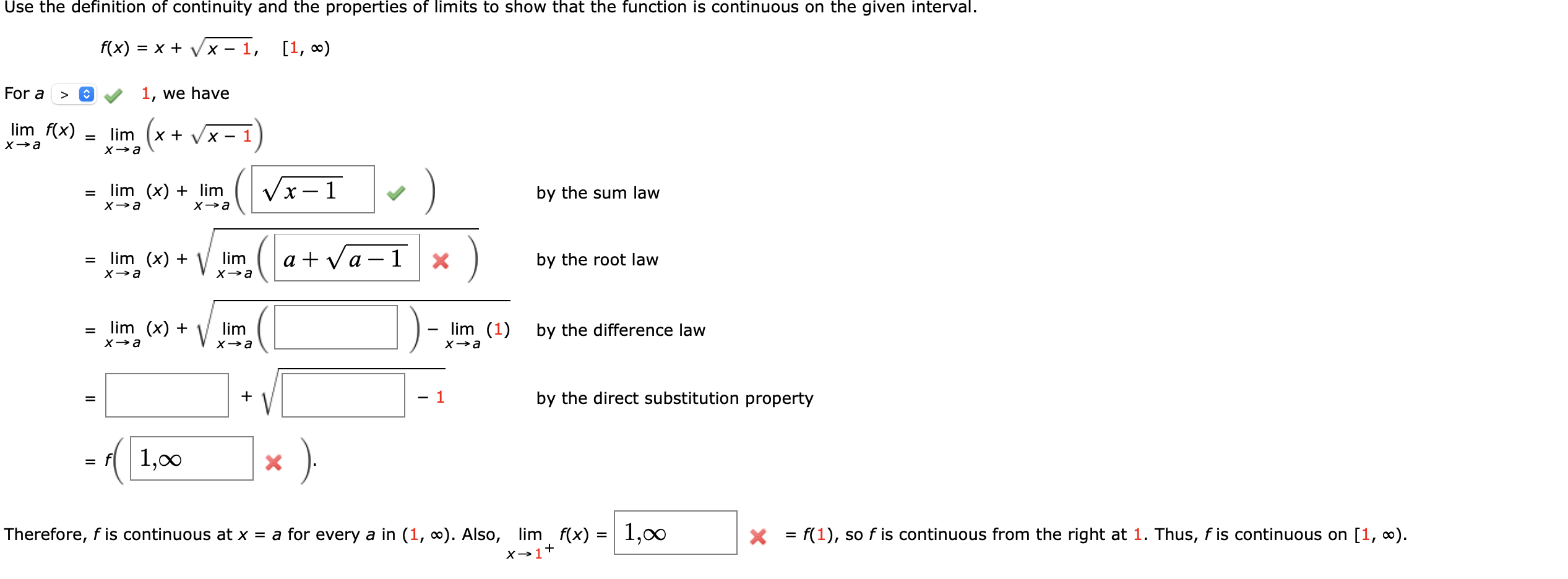 Solved Use the definition of continuity and the properties | Chegg.com