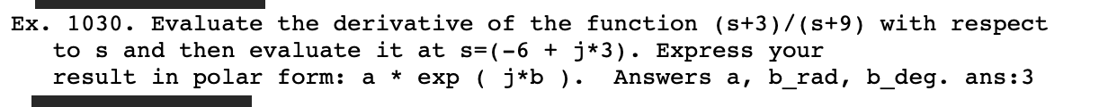 Solved Ex 1030 Evaluate The Derivative Of The Function