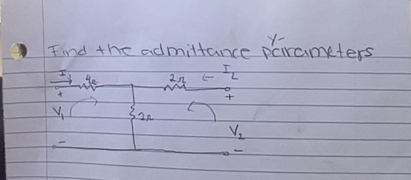 Solved Find the admittance parameters | Chegg.com