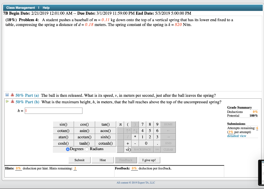 Solved Class Management Help 7B Begin Date: 2/21/2019 | Chegg.com