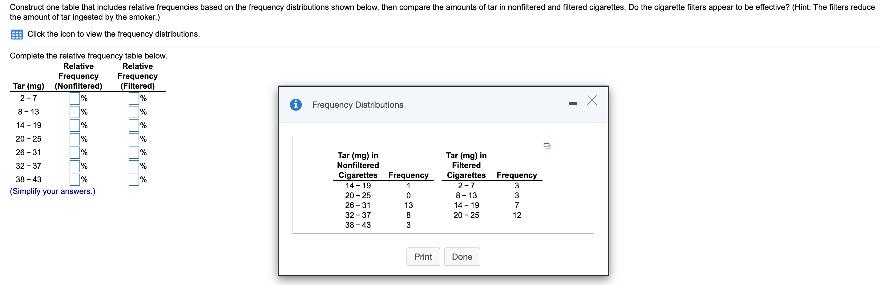 Solved Construct one table that includes relative | Chegg.com