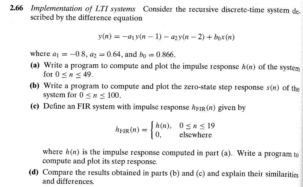 Solved 6 Implementation of LTI systems Consider the | Chegg.com