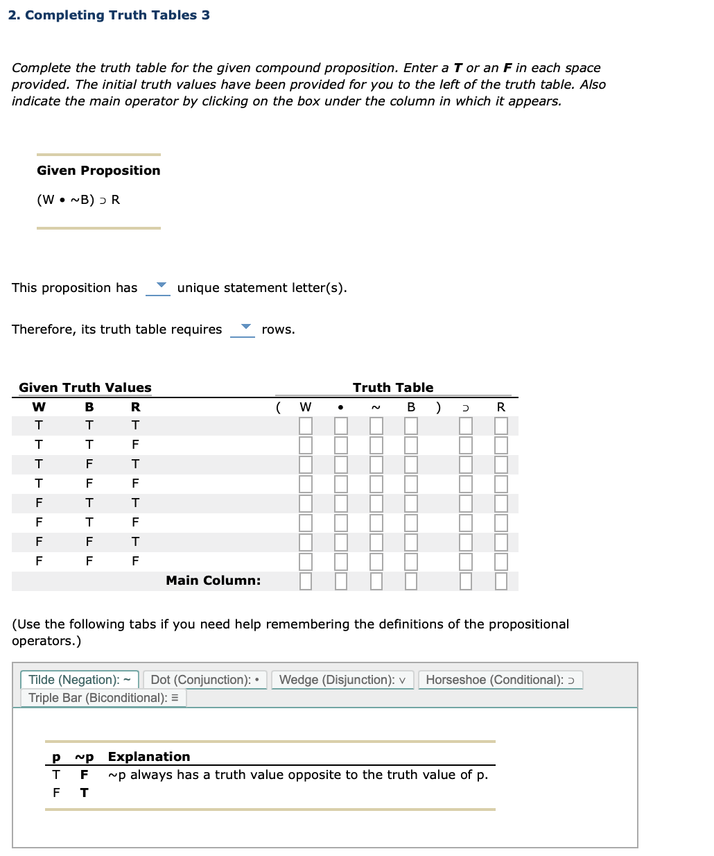 Complete the truth table for the given compound | Chegg.com