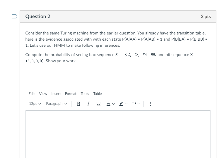 Solved Question 1 5 pts Consider a Turing machine. The | Chegg.com
